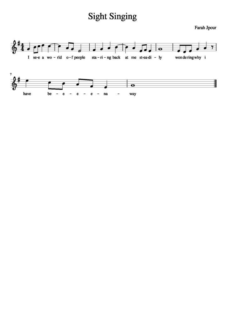 Sight Singing | The Music Room 2